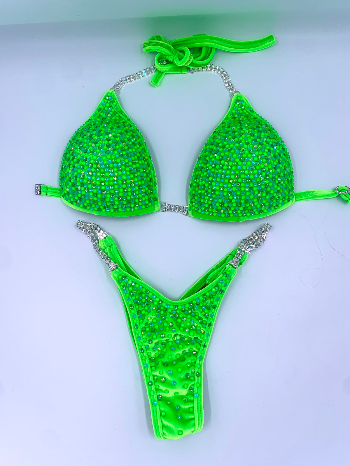 Velvet Neon Green quick ship | Accentuate Bikinis
